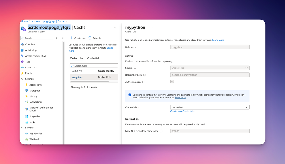 Azure Container Registry Cache Updated Guide With Docker Hub Integration Azure Container Registry Cache Updated Guide With Docker Hub Integration