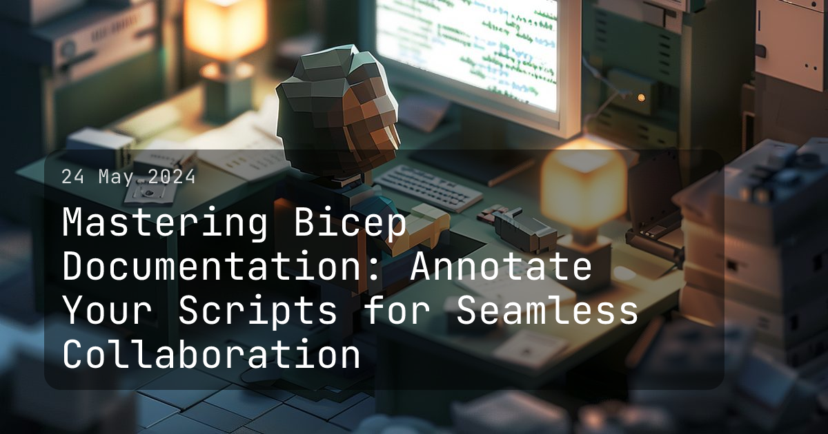 Mastering Bicep Documentation: Annotate Your Scripts for Seamless ...